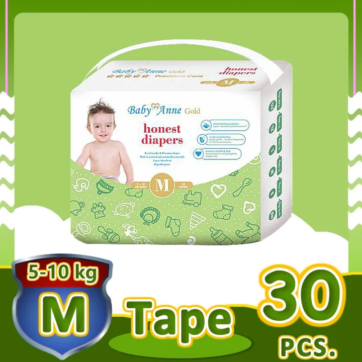 BabyAnne Extra Soft M (5-10 kg) - 30 pcs x 1 pack (30 pcs) - Tape ...
