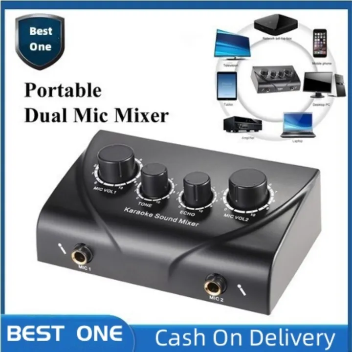 Multifunctional Audio Mixer Amplifier Portable Dual Mic Inputs For ...