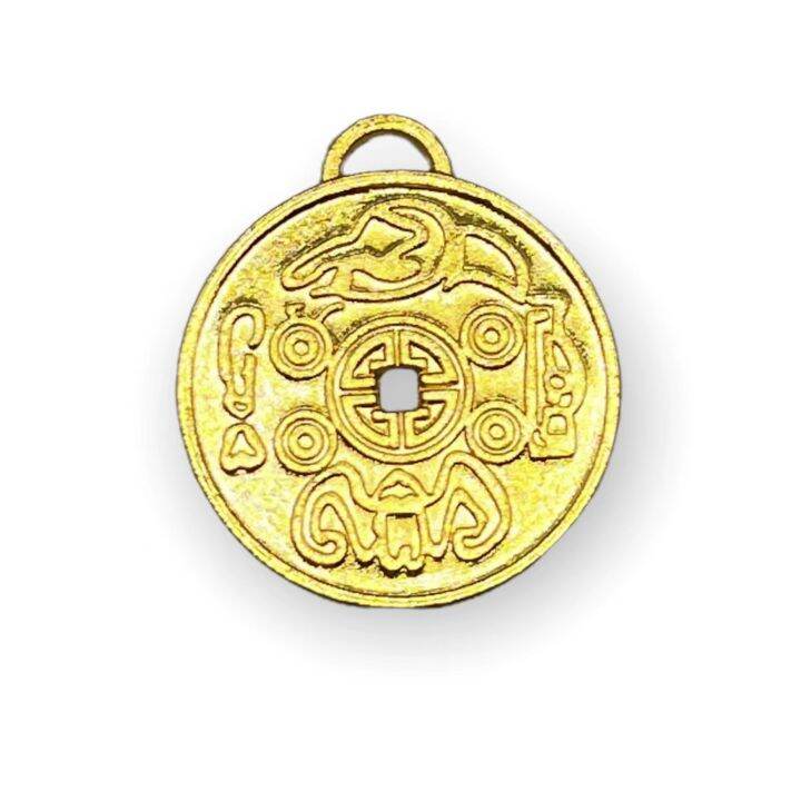 Money Amulet Coin Lucky Charms Pendant Feng Shui charm made of bronze ...