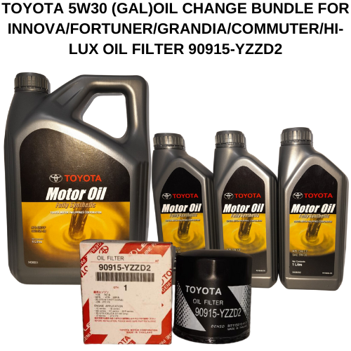 TOYOTA 5W30 (GAL)OIL CHANGE BUNDLE FOR INNOVA/FORTUNER/GRANDIA/COMMUTER ...