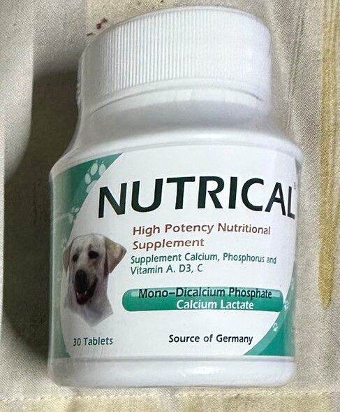 Nutrical Tab 30 Tab นูตริแคล 30 เม็ด อาหารเสริมสำหรับสุนัข แคลเซียม ...