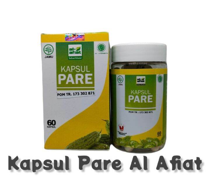 Kapsul PARE Al Afiat isi 60kpsl - Kapsul Ekstrak Buah Pare - Herbal ...