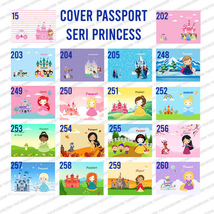 Cover Passport Seri Princess Passport Karakter Case Sampul Paspor ...
