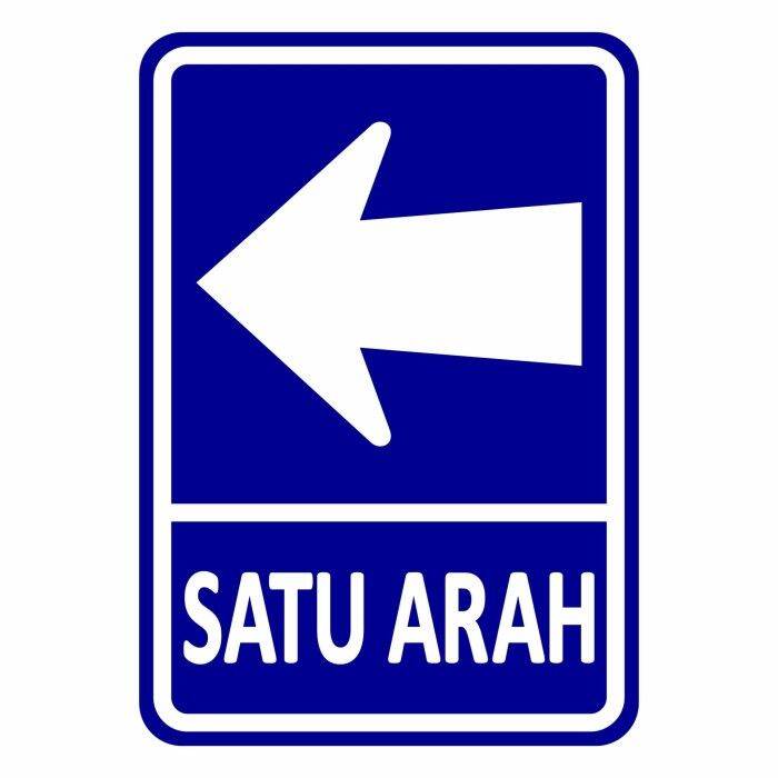Rambu Informasi Satu Arah 35cm x 50cm Plat Alumunium | Lazada Indonesia