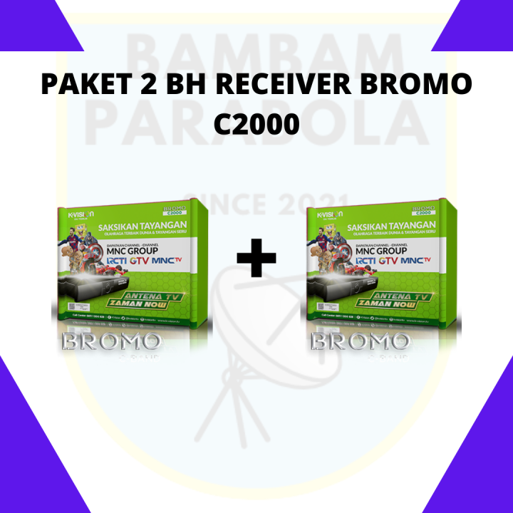 K VISION PAKET RECEIVER PARABOLA BROMO C2000 2 BH | Lazada Indonesia