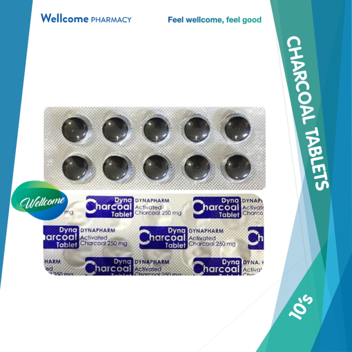 Dyna Charcoal 250mg Tablets - 10's | Lazada
