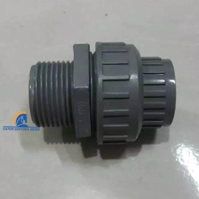 WATERMOOR PVC 1" x 1/2" WATERMUR Drat Luar UNION SOCK PVC 1"x1/2" Inch ...