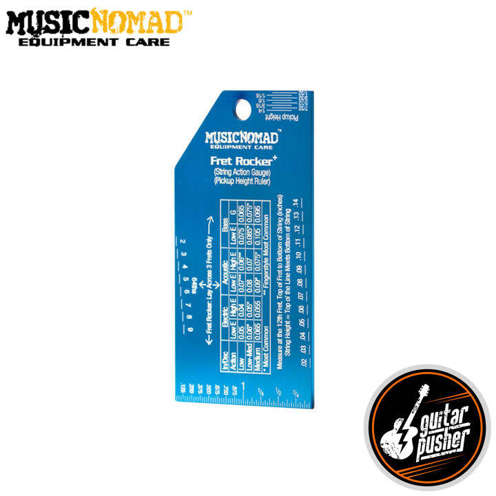 MusicNomad Fret Rocker+ w/ String Action Gauge/Pickup Ruler MN822 ...