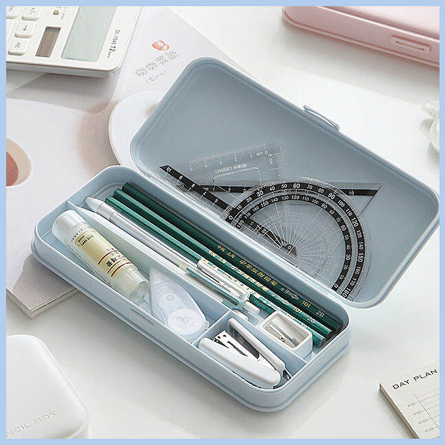 Large Capacity Pen Case Plastic Pen Box Pencil Case Pen Holder ...