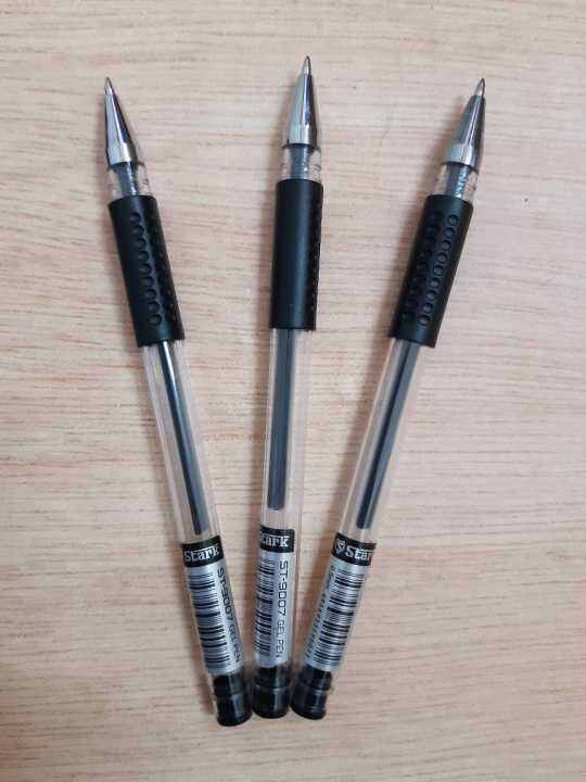 PULPEN PEN GEL BALLPOINT GEL HITAM 0.5 MM TANDA TANGAN STARK JK-100 ...