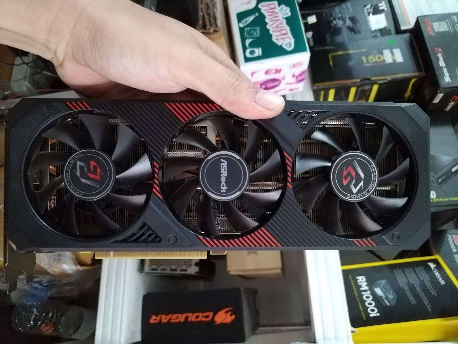 การ์ดจอ VGA ASROCK RADEON RX 5600XT PHANTOM GAMING D3 6G OC ประกันร้าน14วัน ไม่มีกล่อง | Lazada ...