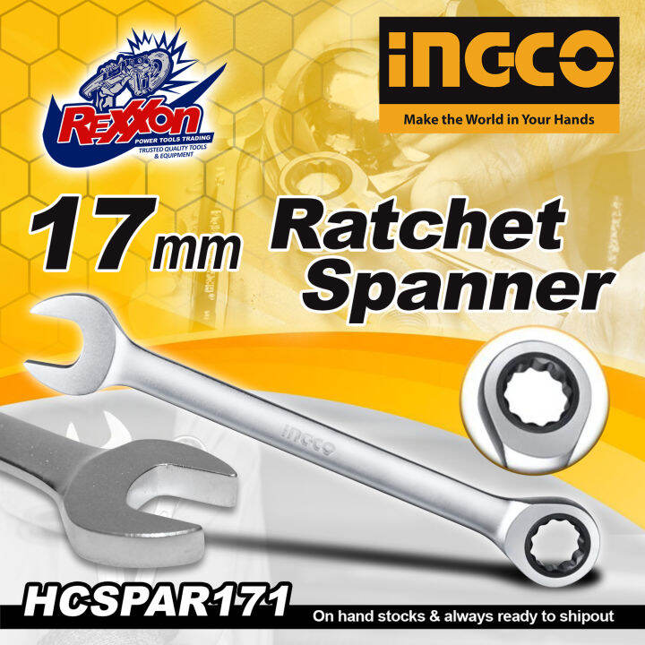 INGCO 17mm Ratchet Spanner HCSPAR171 Rexxon Powertools Trading | Lazada PH