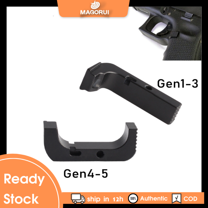 MAGORUI CUSTOM STIPPLED Extended Ma/g Release For GLOCK Gen 1 - 5 ...