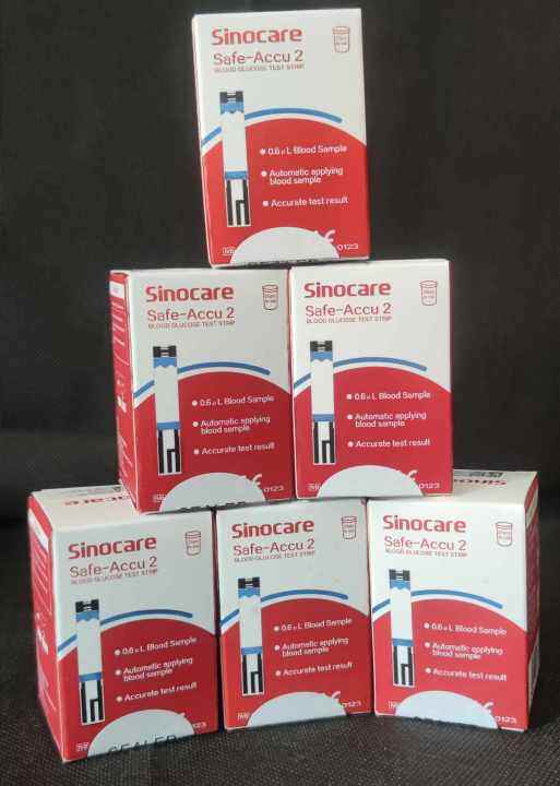 SINOCARE SAFE - ACCU 2 BLOOD GLUCOSE TEST STRIPS 25pcs | Lazada PH