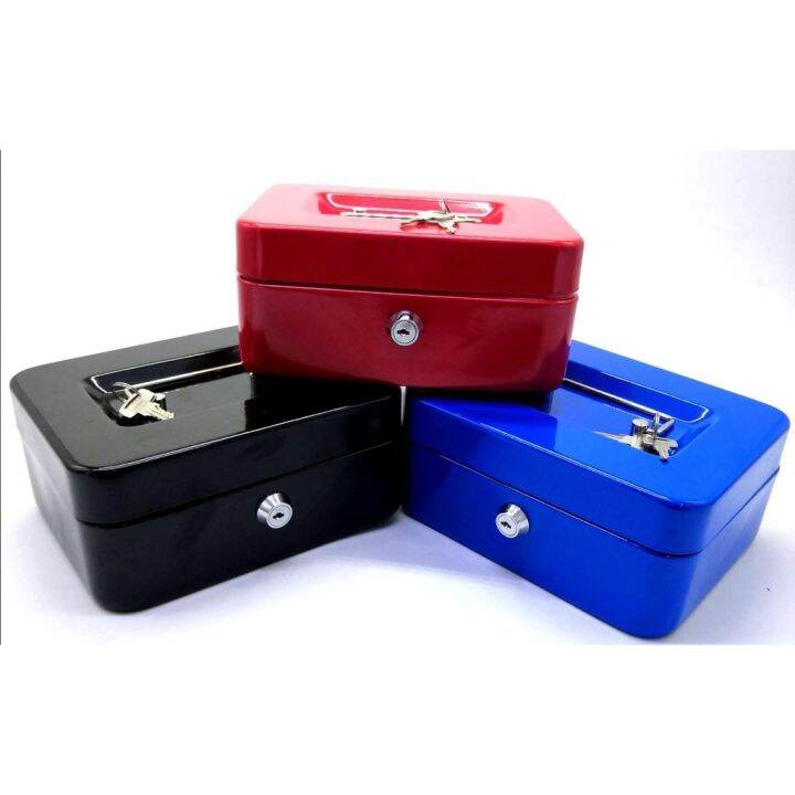 TTC#20cm Metal Cash Box cash box/ Portable Money Secret Security Safe ...
