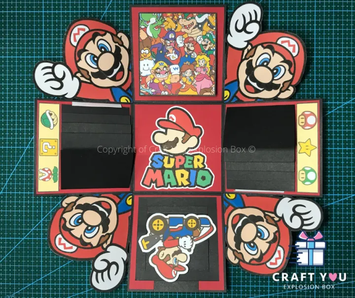Super Mario Explosion Box DIY Surprise Gift Box 玛利欧礼物爆炸盒 Birthday ...