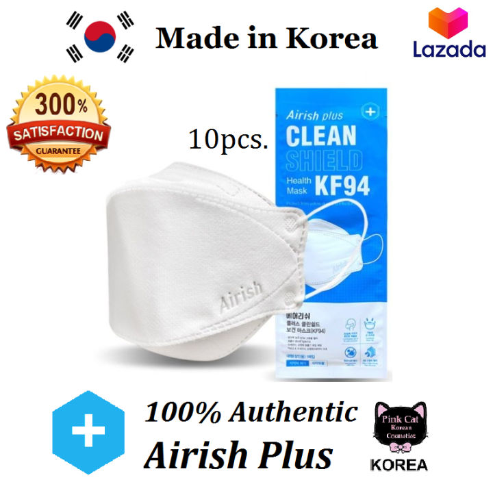 Made in Korea AIRISH PLUS Clean Shield KF94 Health Mask (White) | Lazada PH
