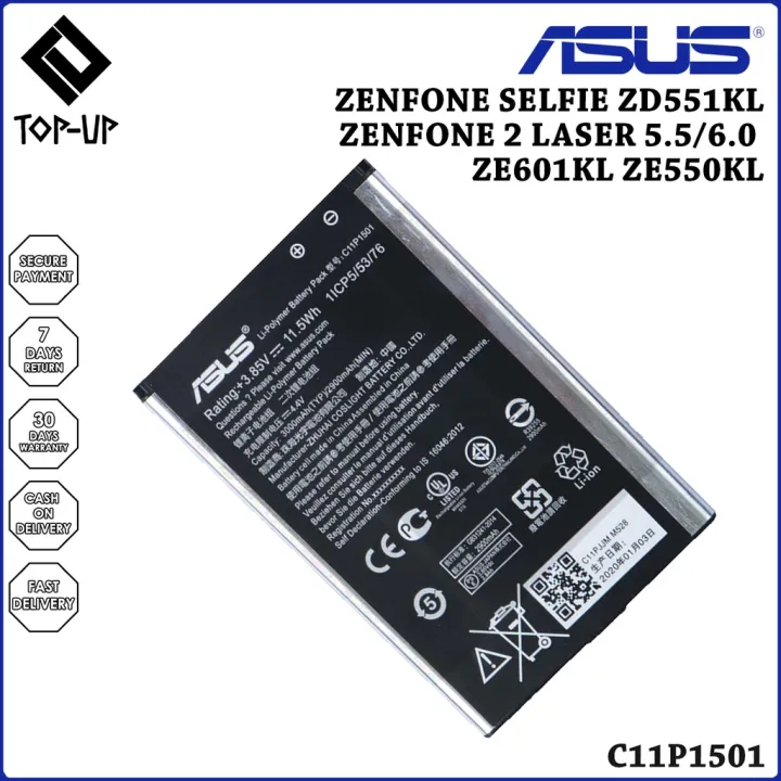 Original Battery For Asus ZenFone2 Laser 5.5 Selfie Z00UD ZE551KL Z00LD ...