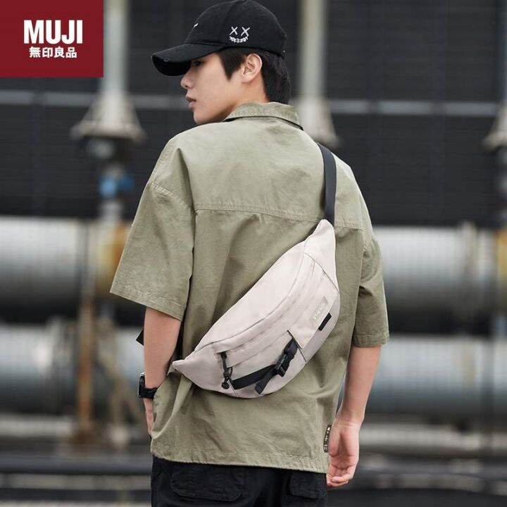2022 New uniqlo MUJI MUJI MUJI inclined shoulder bag men's sport light ...
