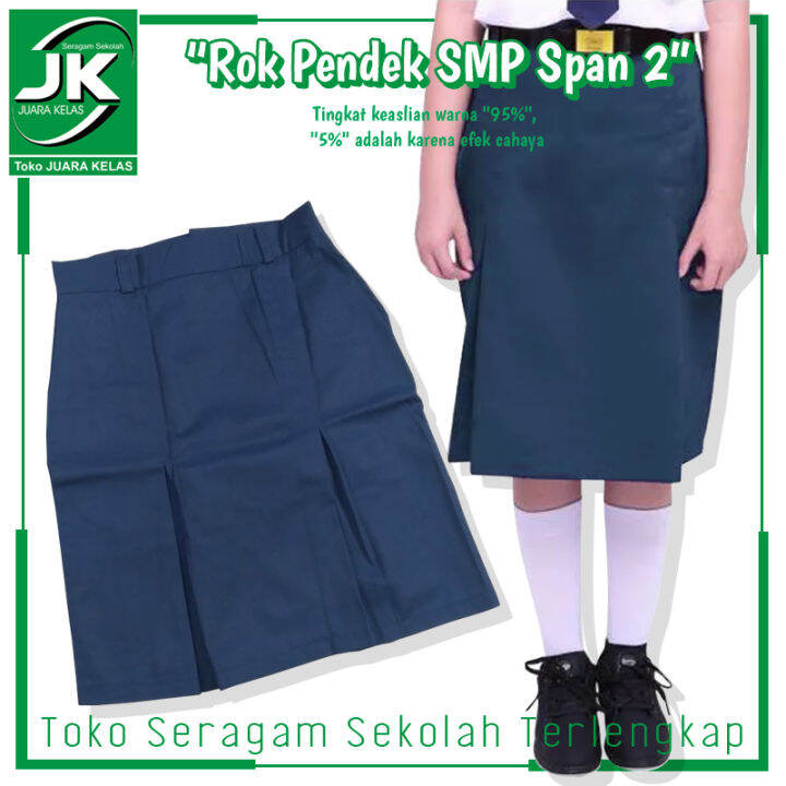 [Toko Juara Kelas] Rok Pendek Seragam Sekolah SMP Span 2 - Rok Segaram ...