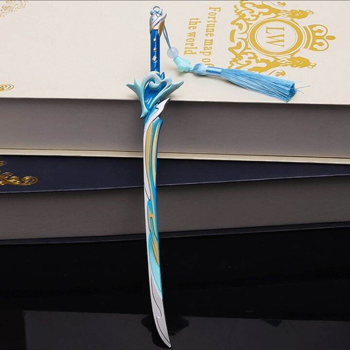 22CM Genshin Impact Game Peripheral Metal Weapon Model Craft Toy Ayato ...