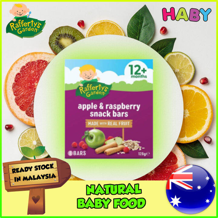 Raffertys Garden x HABY Apple Raspberry Fruit Snack Bar Healthy Baby ...