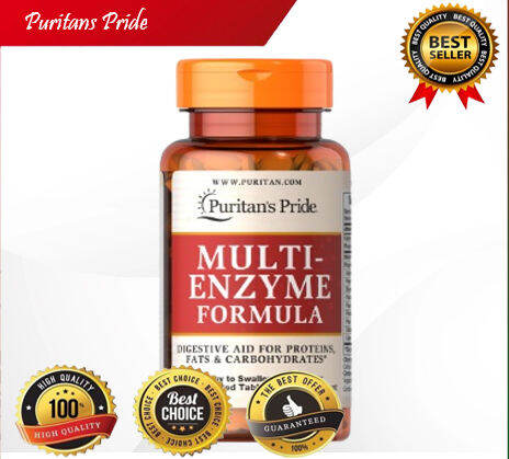 Puritan's Pride Multi Enzyme Formula 100 Coated Tablets - Digestive aid ...