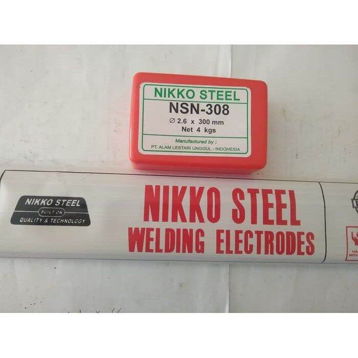 kawat las stainless NSN 308 nikko steel 2,6 mm 2,6mm 2.6 mm NSN308 1kg | Lazada Indonesia