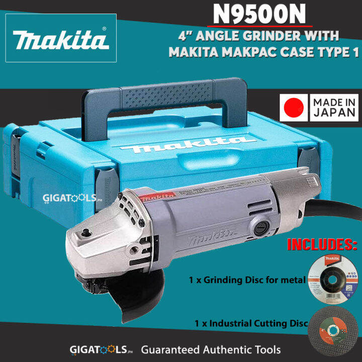 Makita Combo N9500N 4" (100mm) Angle Grinder 570W (Made in Japan) with Industrial Cutting Disc ...