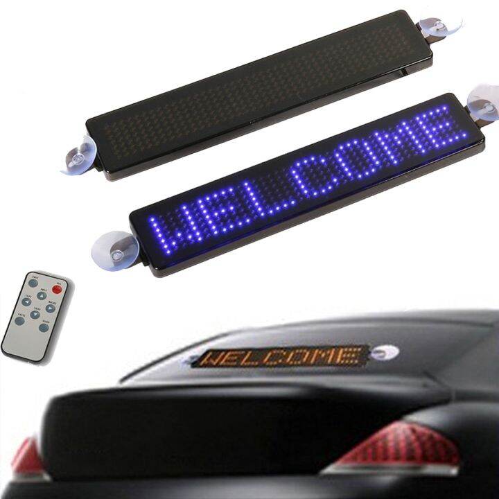 12V Car LED Programmable Sign Moving Scrolling Message Display Board ...