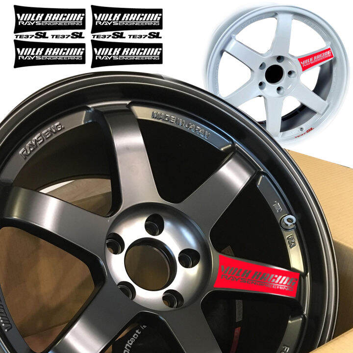Volk Racing Rays Engineering TE 37 Super Lap SL Mags Decals Rim Stickers for 16 inches UP ...