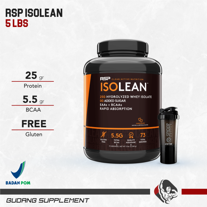 RSP Isolean 5 Lbs Whey Protein Isolate hydrolized BPOM Rsp Iso lean ...