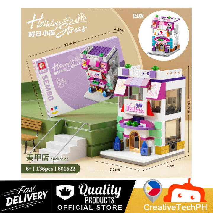 SEMBO 601522 Holiday Street 136pcs Series Nano Building Blocks Toy ...