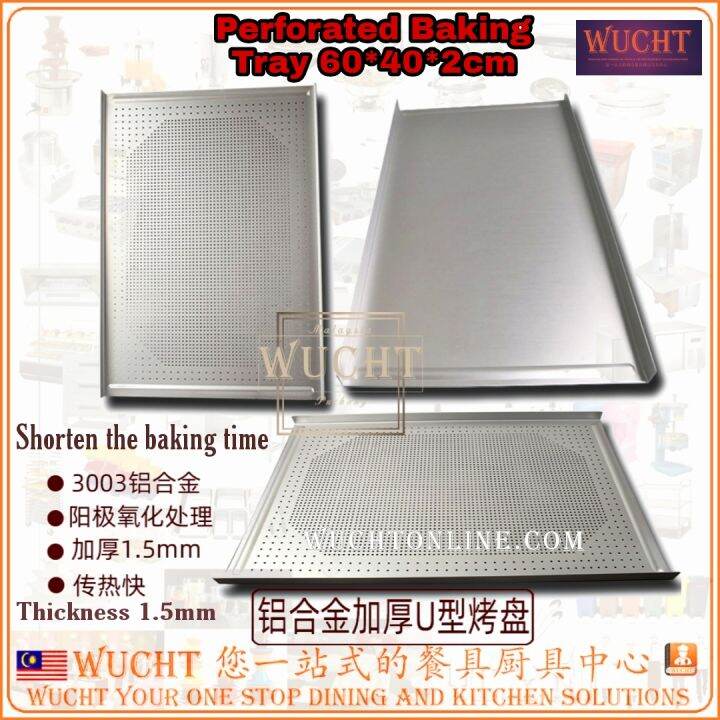 【WUCHT】60 x 40 Aluminum Baking Tray Perforated Pan U Perforated Tray ...