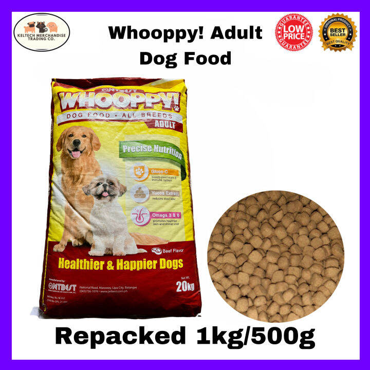 Whooppy! Adult Dog Dry Food Repacked 1kg/500g | Lazada PH