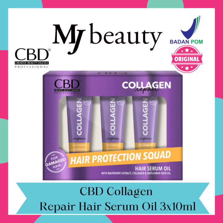 CBD Collagen Repair Hair Serum Oil 3x10ml | Lazada Indonesia