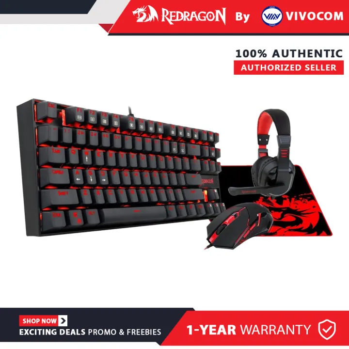 REDRAGON PC GAMER VALUE SETK552-BB 4IN1 | Lazada PH