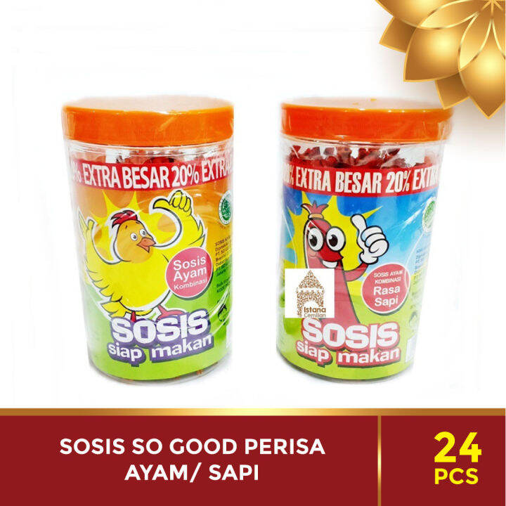 [HALAL] SOSIS So Good Rasa Sapi dan Ayam siap makan 1 toples | Lazada