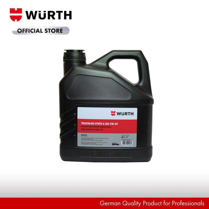 Wurth Engine oil Triathlon Synthetic 5W-50 (FULLY SYNTHETIC), 4L | Lazada