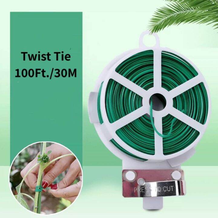 Plastic Twist Tie Wire Spool With Cutter For Garden Yard Plant | Lazada PH