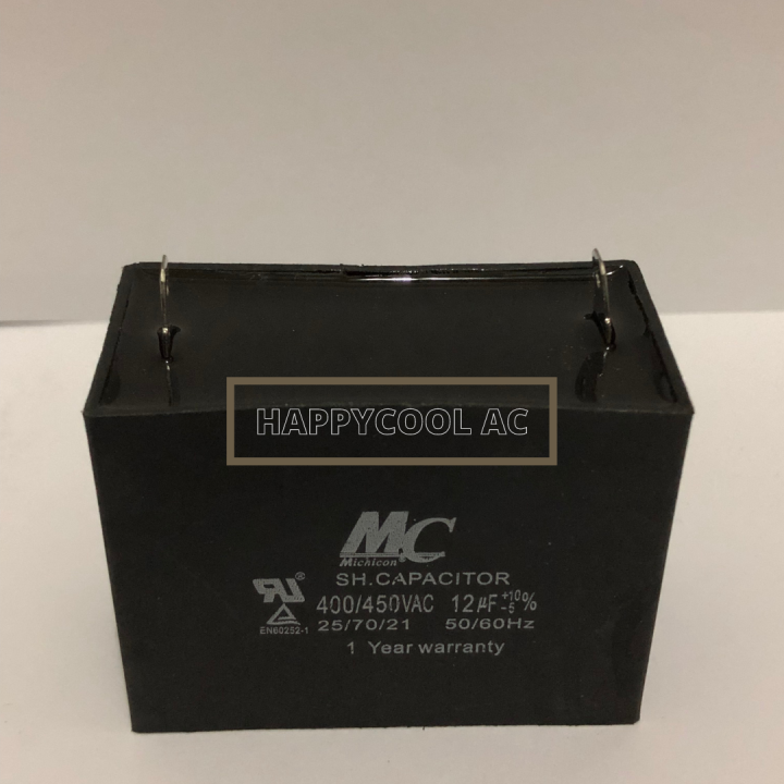 Kapasitor Fan 12 uF / 12 mikro Merk MC 2 kaki Capacitor Fan AC 12 mikro ...