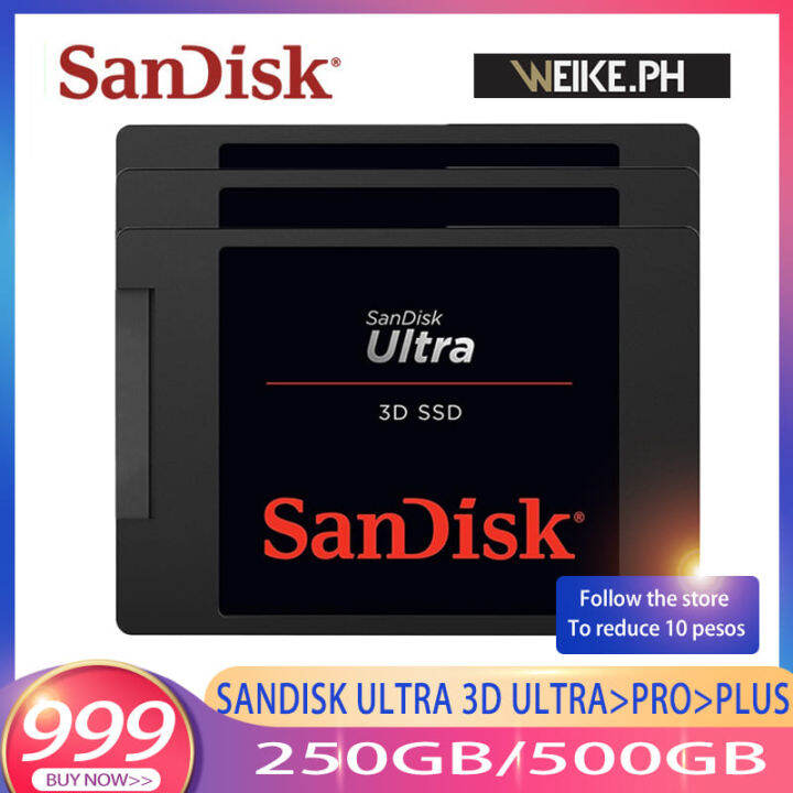 SanDisk SSD 250GB 500GB Ultra 3D NAND SATA III SSD 2.5-inch Solid State Drive | Lazada PH