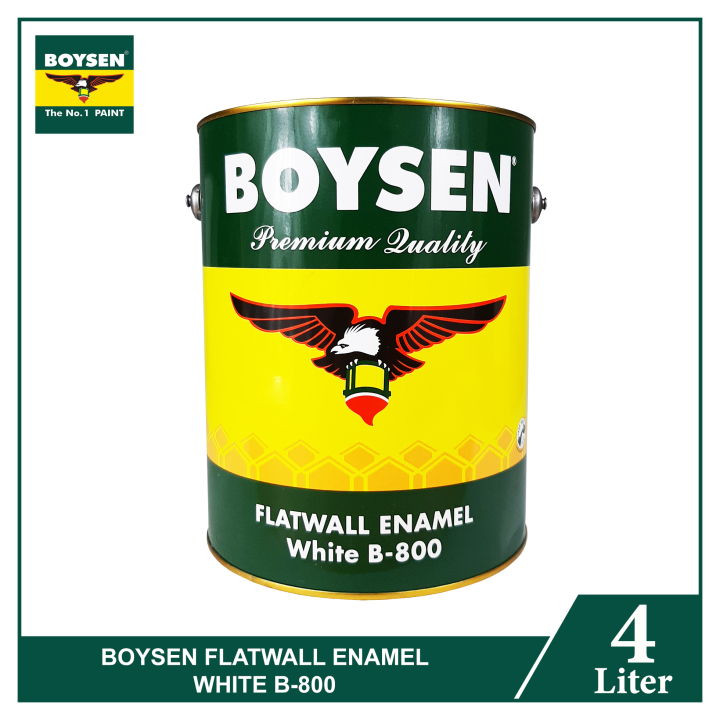 Boysen Flatwall Enamel White 4L B-800 | Lazada PH