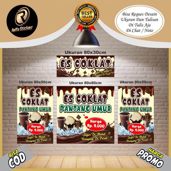 Spanduk/Banner Booth Portable Es Coklat VIRAL Free Design 1 Hari Jadi ...