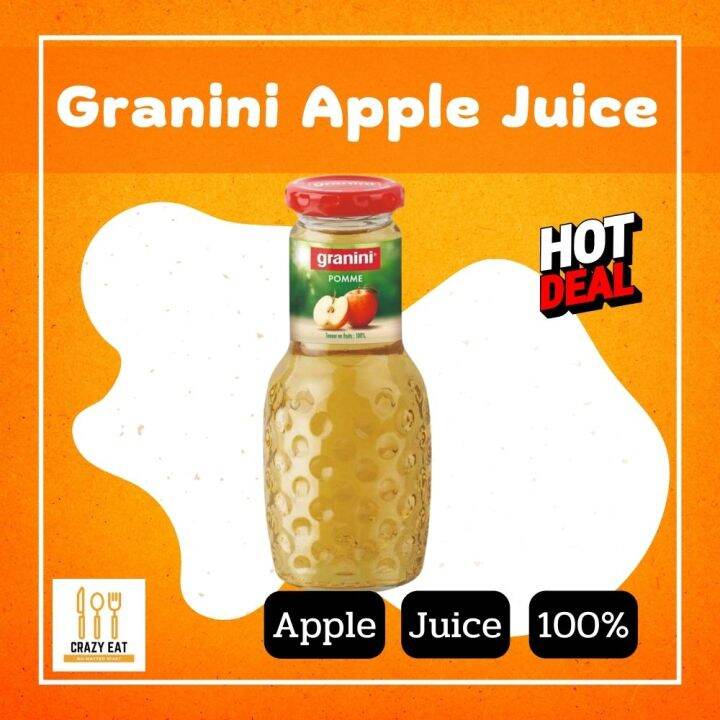 Granini Apple Juice 250 mL น้ำแอปเปิ้ลแท้ 100% ขายดีในสตาร์บัค นำเข้า ...