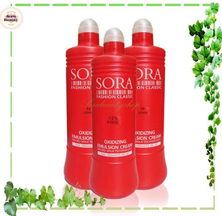 Sora Oxi Peroxide oxidizing emulsion cream 1000ml 6% 9%12% | Lazada PH