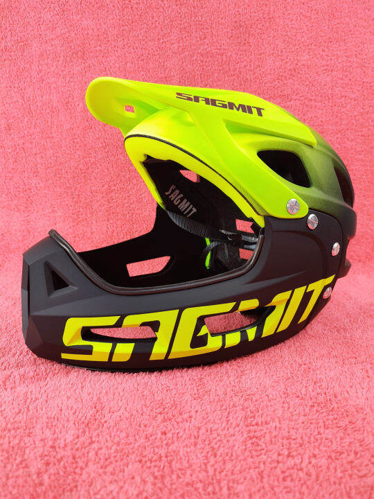 AVIES Sagmit RSPRO Full Face Bicycle Helmet with Detachable Chin Guard ...