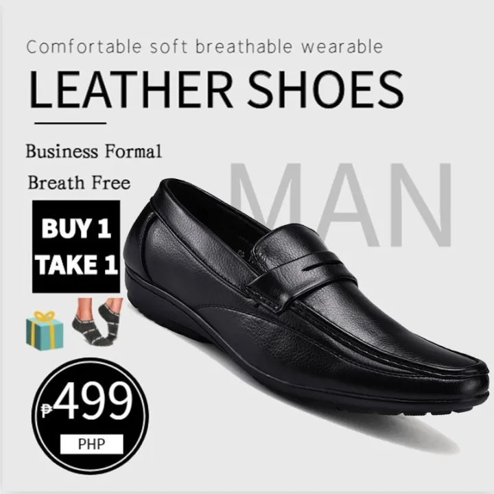 [In stock] Shuta korean Men Black School shoes Office Formal Leather ...