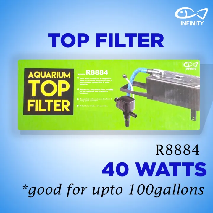 Infinity Aquarium Overhead Top Filter 10 Watts, 20 Watts, R8881,R8882 ...