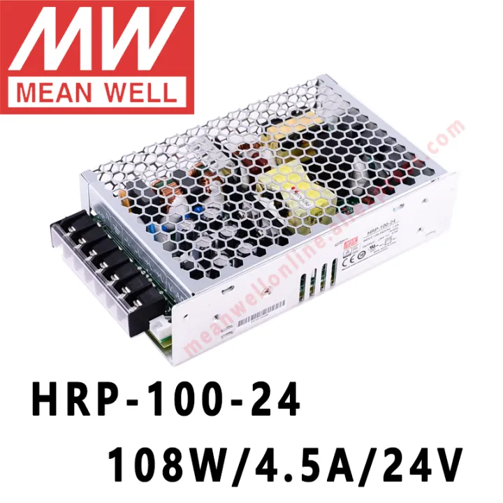 หมายถึง Well HRP-100-24 Meanwell 24V4.5A108W DC เอาต์พุตเดี่ยวพร้อมฟังก์ชั่น PFC สวิตช์จ่ายไฟ ...